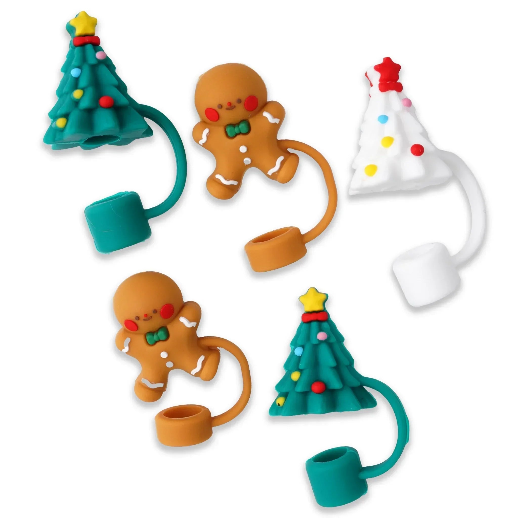 Silicone Straw Topper - Assorted Cozy Holiday (5 Toppers) – Master ...